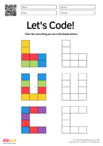 Color Coding Worksheet - Kidpid