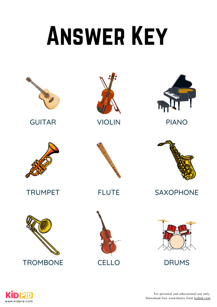 Missing Letters of Musical instruments Worksheet for Grade 2 - Kidpid Missing Letters of Musical instruments Worksheet for Grade 2 - Kidpid