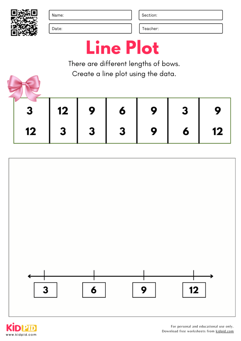 Make the Line Plot Worksheet For Grade 2 - Kidpid