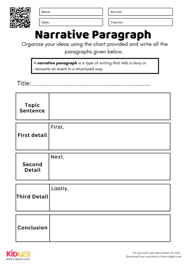 Narrative Paragraph Worksheet For Grade 2 - Kidpid
