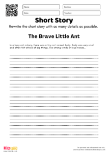 Complete the Short Story Worksheet For Grade 2 - Kidpid