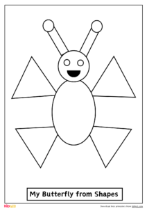 Shape Butterfly Cut-Out Activity: Printable Coloring & Puzzle Sheets ...