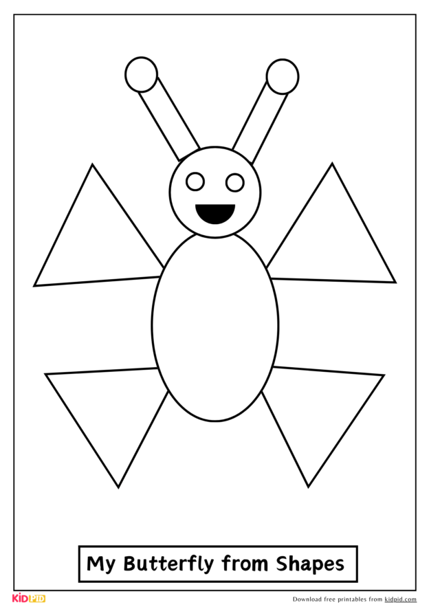 Shape Butterfly Cut-Out Activity: Printable Coloring & Puzzle Sheets ...