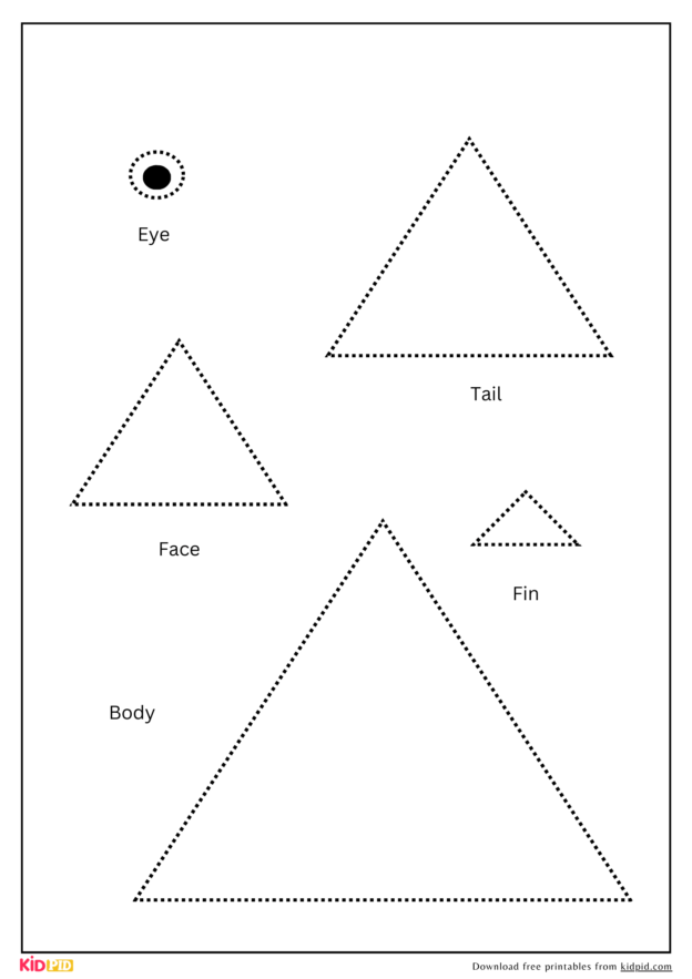 Shape Fish Cut-Out Printables: Kids Coloring and Puzzle Fun Activity ...