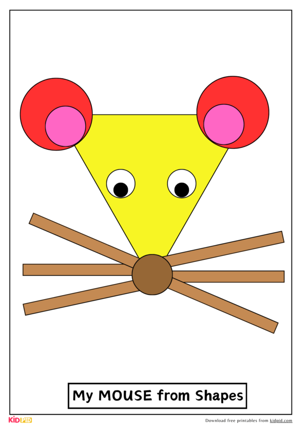 Shape Mouse Cutout Printables: Coloring and Puzzle Fun - Kidpid