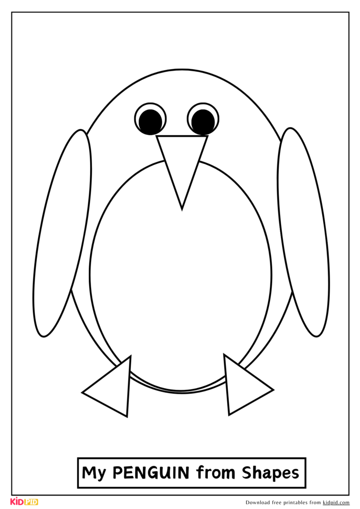 Printable Penguin Shape Cut-Outs: Coloring and Puzzle Fun for Children ...