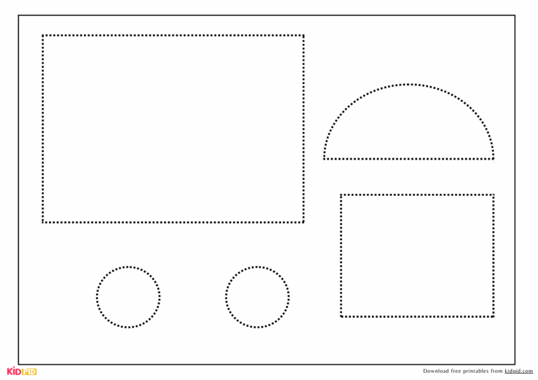 Truck Shape Cut-Out Puzzle Printables - Kidpid