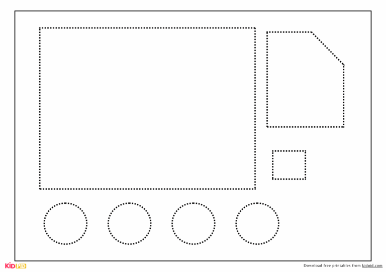 Truck Shape Cut-Out Puzzle Printables - Kidpid
