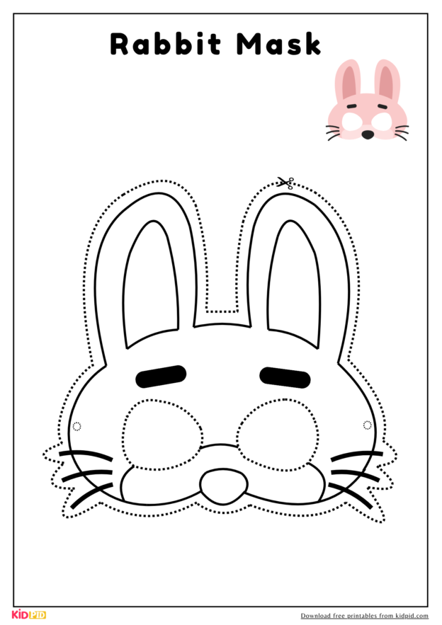 Rabbit Mask Cutout Activity - Kidpid