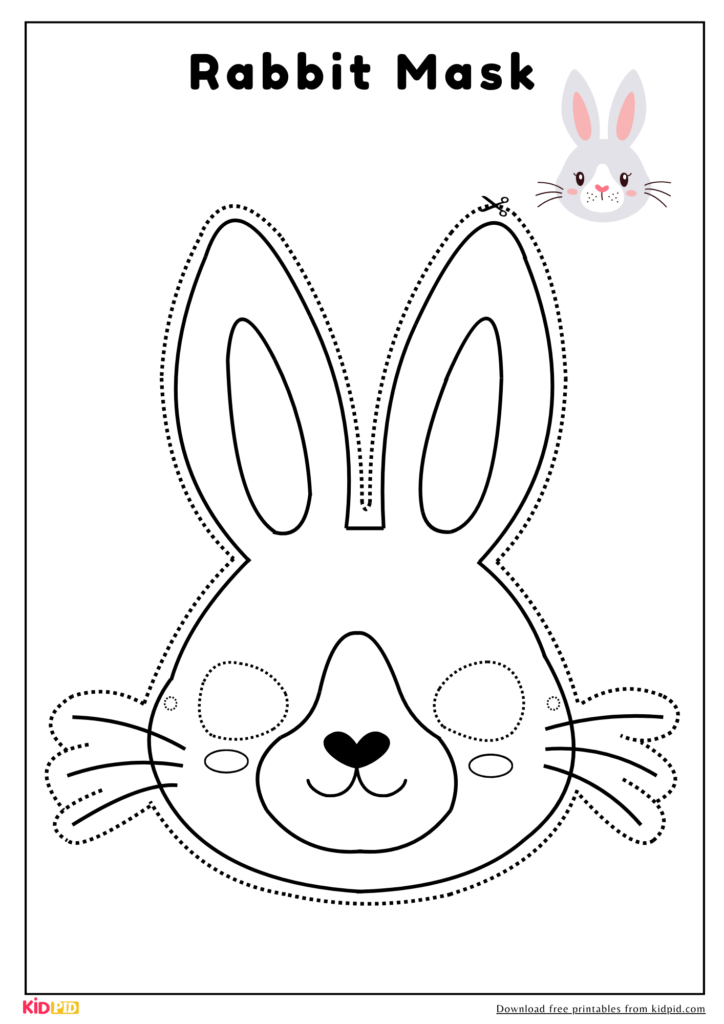 Rabbit Mask Cutout Activity - Kidpid