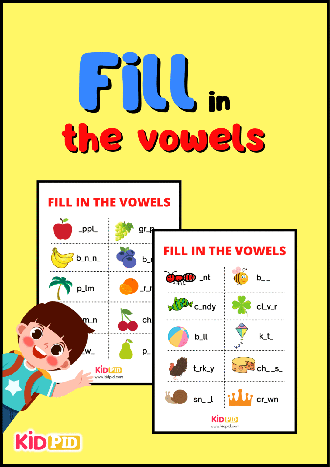 Fill in the Vowels - Kidpid