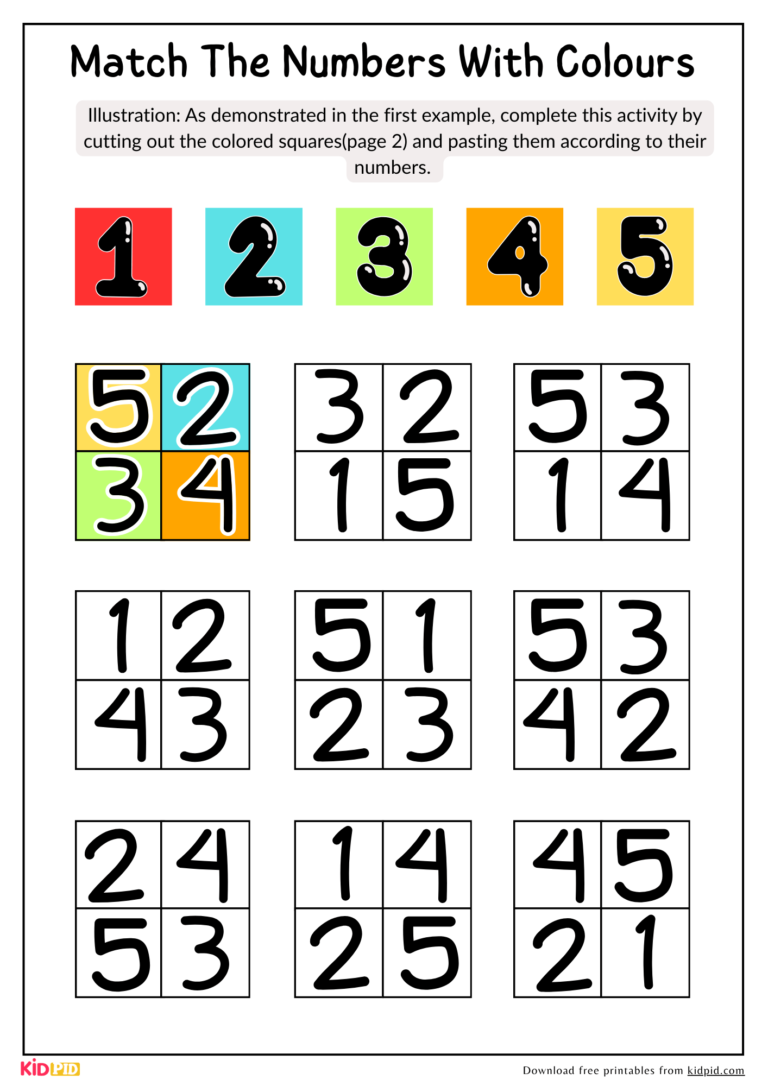 Free Color Matching Activity Printable - Kidpid