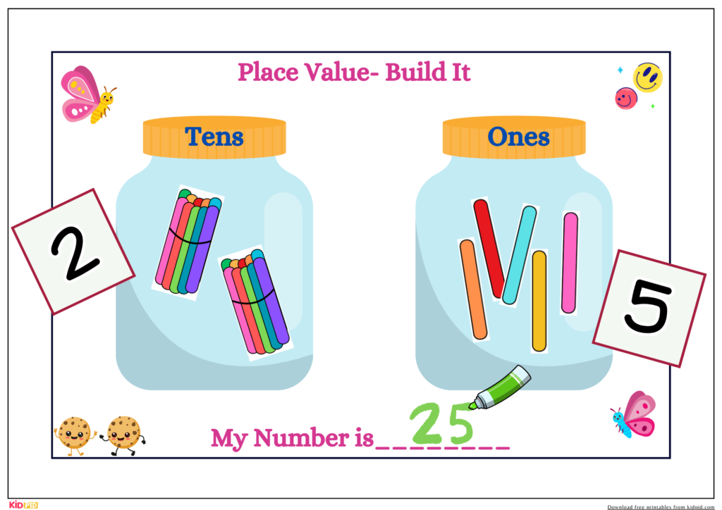 Place Value Worksheet Activity For Kindergarten To Grade 1 - Kidpid