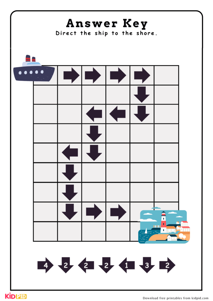 Fun Direction Printable Game Activity For Kids - Kidpid
