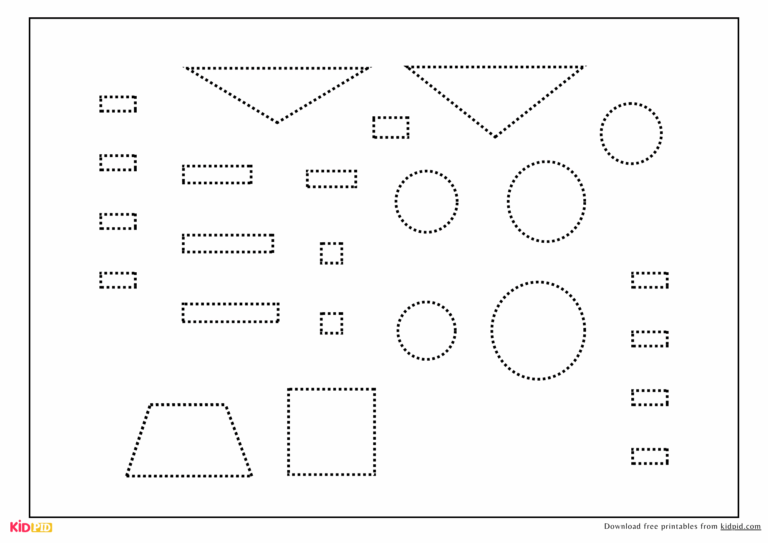 2D Geometric Shapes Mountain Scenery Cutout Printable - Kidpid