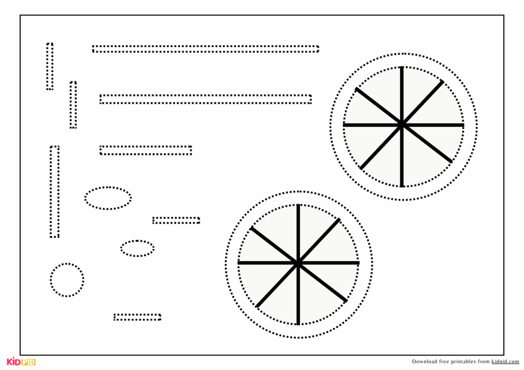 Bicycle Shape Cut-Out Printable for Kids - Kidpid