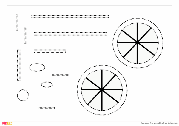 Bicycle Shape Cut-Out Printable for Kids - Kidpid