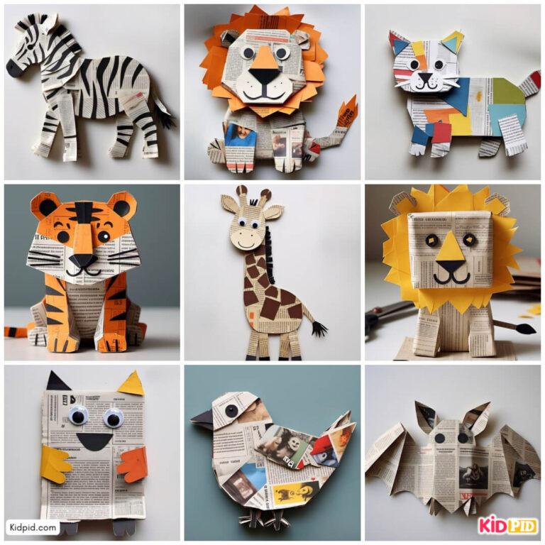 Creative Newspaper Animal Crafts - Kidpid