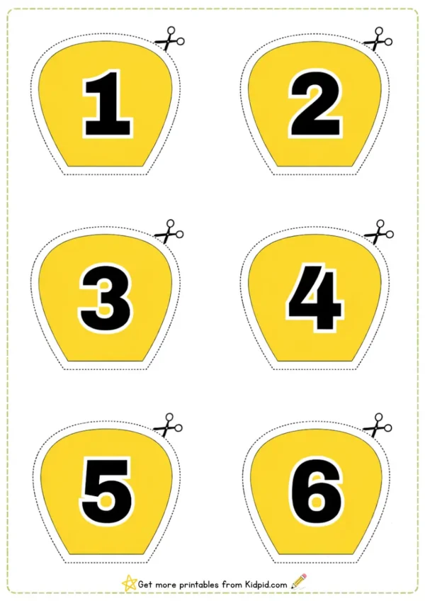 Cut, Count and Match Printable Activity - Kidpid