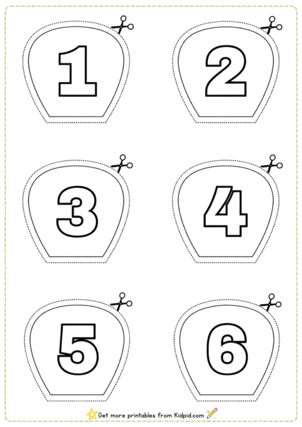 Cut, Count and Match Printable Activity - Kidpid